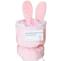 China Qixi Festival flower arrangement bouquet, Mother's Day gift, cute rabbit ears, artificial flowers, soap, flower bouquet finished product for sale