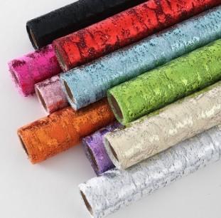 China Gilded Yarn Colored Hollow Mesh Floral Flower Packaging Paper with Many Colors Specialty Paper for sale