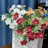 China Simulated Flower Pearl Chrysanthemum Bundle Small Daisy Wedding Home Decoration Cross border Fake Flower Ornament Wholesale Arrangement for sale