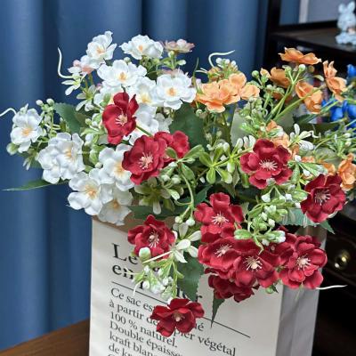 China Simulated Flower Pearl Chrysanthemum Bundle Small Daisy Wedding Home Decoration Cross border Fake Flower Ornament Wholesale Arrangement for sale
