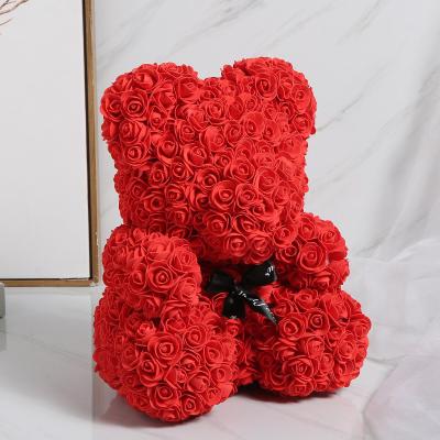 China Everlasting flower rose Bear birthday gift, 520 Valentine's Day gift, everlasting flower bear products, rose bear for sale
