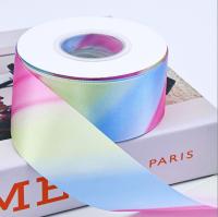 China Customized Colors Gradient Rainbow Ribbon 4cm x 10m for DIY Handmade Materials and Flower Packaging for sale