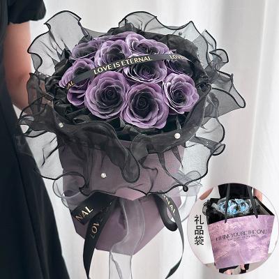 China Wholesale of plum flower jam soap bouquets, Teachers' Day and Valentine's Day gifts, birthday gifts, preserved flowers and rose bouquets for sale
