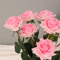 China Simulated Flower Texture Moisturizing Rose Wedding Decoration Home Living Room Decoration Silk Flower Fake Flower Rose for sale