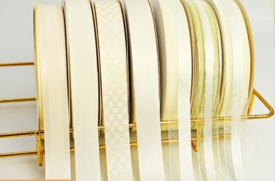 China Super Large Plate Beige Series Ribbon for DIY Crafts Colorful Birthday Cake Packaging and Flower Bouquet Gift Wrapping for sale