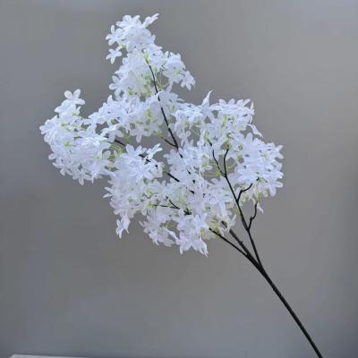 China Simulated flower cross, cherry blossom, lilac bouquet, wedding hall flower arrangement, fake flower landscaping for sale