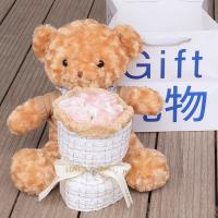 China A teddy bear doll bouquet, a birthday gift for graduation on the Qixi Festival, a girl gives her best friend and girlfriend a teddy bear hug and a soap bouquet for sale