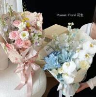 China Inkjet Handmade Dongba Paper Floral Flower Packaging Paper for Bouquet Packing in Many Colors for sale