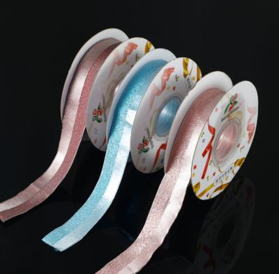 China Spot Supply Wedding Colored Woven Scallion Ribbon for Fresh Flower Gift Packaging for sale