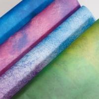 China Partysu Colorful Ink Wash Dyeing Waterproof Floral Flower Packaging Paper Shipping Time 30-45 Days for sale