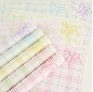 China 57*57cm Simple Grid Bouquet Packing Paper DIY Florist Wrapping for Floral Packaging for sale