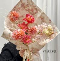 China 57*57cm Dunhuang Series Texture DIY Floral Flower Wrapping Paper for Unique Gift Wrapping for sale