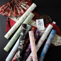 China 57*57cm Dunhuang Series Texture DIY Floral Flower Wrapping Paper for Unique Gift Wrapping for sale