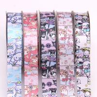 China Polyester Sanrio Cartoon Cute Pattern Ribbon for DIY Crafts Perfect Student Gift Box Packaging Ribbon for sale