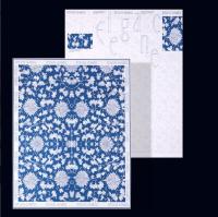 China Flower Wrapping Paper Blue and White Porcelain Flower Bouquets in 38*50cm Size for sale