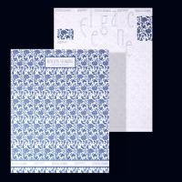 China Flower Wrapping Paper Blue and White Porcelain Flower Bouquets in 38*50cm Size for sale