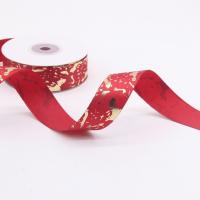 China 2.5cm Hot Stamping Ribbon Gift Box Packaging in Red Marble Pattern for DIY Father's Day for sale