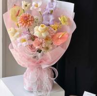 China Mother's Day Phalaenopsis Matte Flower Wrapping Paper Fashionable and Waterproof Floral Art Materials for sale