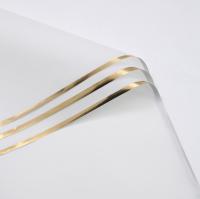 China Golden-edge Jelly Film Flower Wrapping Paper 58*58cm Semi-Transparent Shipping Time 30-45Days for Bouquet Packaging Material for sale