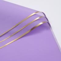 China Golden-edge Jelly Film Flower Wrapping Paper 58*58cm Semi-Transparent Shipping Time 30-45Days for Bouquet Packaging Material for sale