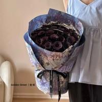 China Artistic Atmosphere Bouquet Packing Paper Oil Painting-style Flower Wrapping 35*50cm Paper Flower Art Materials and Supplies for sale