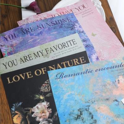China Artistic Atmosphere Bouquet Packing Paper Oil Painting-style Flower Wrapping 35*50cm Paper Flower Art Materials and Supplies for sale