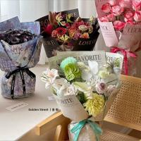 China Artistic Atmosphere Bouquet Packing Paper Oil Painting-style Flower Wrapping 35*50cm Paper Flower Art Materials and Supplies for sale