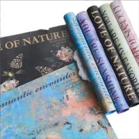China Artistic Atmosphere Bouquet Packing Paper Oil Painting-style Flower Wrapping 35*50cm Paper Flower Art Materials and Supplies for sale