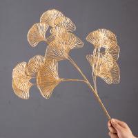 China New Year's Ginkgo Leaf Bouquet Golden Interior Decoration Leaves Silk Flowers Tianjin Manufacturer Customized Processing Fake Flowers for sale