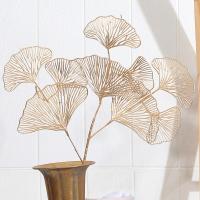 China New Year's Ginkgo Leaf Bouquet Golden Interior Decoration Leaves Silk Flowers Tianjin Manufacturer Customized Processing Fake Flowers for sale