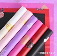 China Florist Wrapping Nosa Paper Series Croti Love Flower DIY Gift Packaging Heart-Shaped Waterproof Film Flower Bouquet Bag for sale