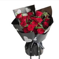 China Florist Wrapping Nosa Paper Series Croti Love Flower DIY Gift Packaging Heart-Shaped Waterproof Film Flower Bouquet Bag for sale