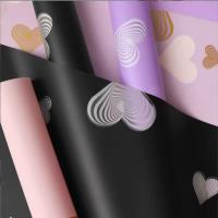 China Florist Wrapping Nosa Paper Series Croti Love Flower DIY Gift Packaging Heart-Shaped Waterproof Film Flower Bouquet Bag for sale