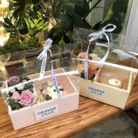 China Flower cake box, transparent pvc folding fruit flower box, Valentine's Day hand-held flower arrangement box, and popular flower gift box for sale