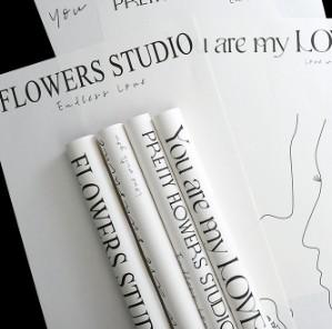 China 57*57cm Ins Simple Internet Celebrity Paper Waterproof Floral Flower Packaging Paper Shipping Time 30-45Days for sale
