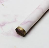 China Phnom Penh Marble Flower Wrapping Paper Waterproof Floral Art Bouquets with 58*58cm Han Su Paper for sale