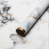 China Phnom Penh Marble Flower Wrapping Paper Waterproof Floral Art Bouquets with 58*58cm Han Su Paper for sale