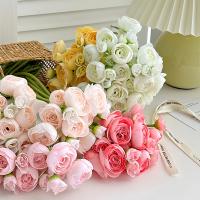 China Ins-style lotus artificial flower wedding hall hand-held bouquet, fresh and simple home decoration photography props for sale