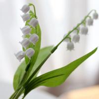 China Simulated small lily of the blue ins style fresh and light decorative items, wedding bride's hand bouquet, plastic artificial flower factory wholesale for sale