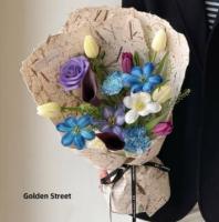 China Florist Wrapping and Bouquet Packing Paper Vintage Hand Torn Leaf Vein in Many Colors for sale