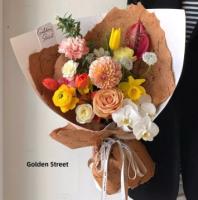 China Florist Wrapping and Bouquet Packing Paper Vintage Hand Torn Leaf Vein in Many Colors for sale