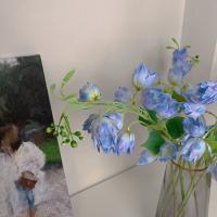 China Artificial flowers, flocking, Phalaenopsis, artificial flowers, silk flowers, home display flowers, wedding decorations, lily of the valley, wind chime flowers for sale