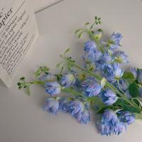 China Artificial flowers, flocking, Phalaenopsis, artificial flowers, silk flowers, home display flowers, wedding decorations, lily of the valley, wind chime flowers for sale