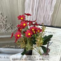 China Small wildflowers, fake flowers, simulated flower bouquets, handmade flowers for weddings, artificial silk flowers, wedding scenery decoration, floor arrangement for sale