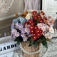 China Small wildflowers, fake flowers, simulated flower bouquets, handmade flowers for weddings, artificial silk flowers, wedding scenery decoration, floor arrangement for sale