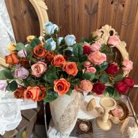 China Simulated Flower Roses, 6 Head Dora Rose Waterfall, Fake Flower Decoration, Wedding Bouquet Wholesale Scene Decoration for sale