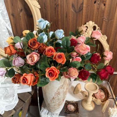 China Simulated Flower Roses, 6 Head Dora Rose Waterfall, Fake Flower Decoration, Wedding Bouquet Wholesale Scene Decoration for sale