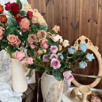 China Simulated Flower Roses, 6 Head Dora Rose Waterfall, Fake Flower Decoration, Wedding Bouquet Wholesale Scene Decoration for sale