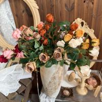 China Simulated Flower Roses, 6 Head Dora Rose Waterfall, Fake Flower Decoration, Wedding Bouquet Wholesale Scene Decoration for sale