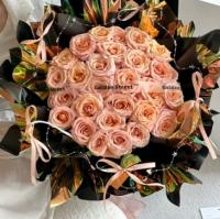 China Candy Colored Crystal Glass Waterproof Floral Flower Wrapping Paper for Partysu 57*57cm for sale